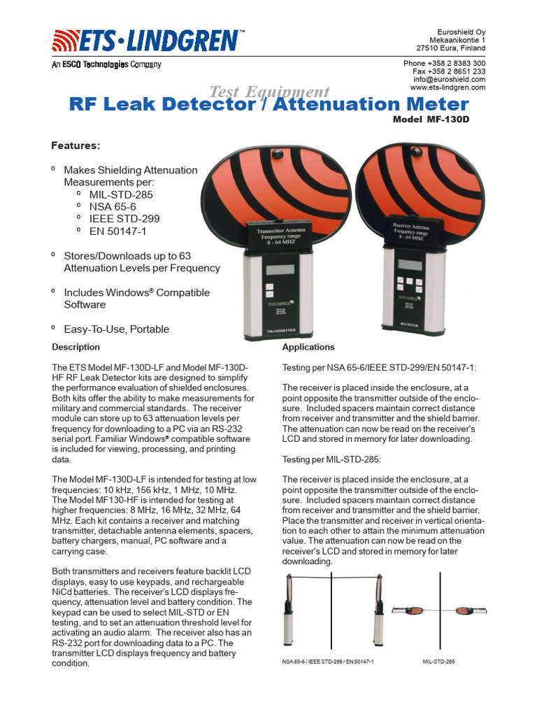 RF Leak Detector / Attenuation Meter: Test Equipment | PDF | Hertz ...
