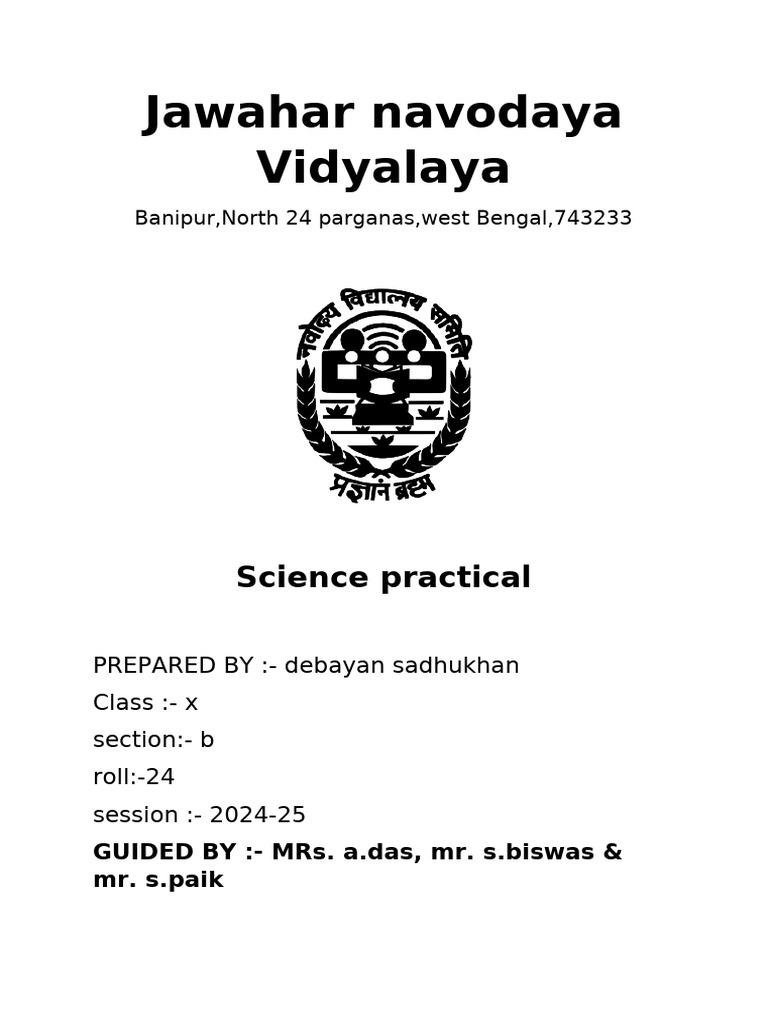 Science Project Cover Page Design | PDF