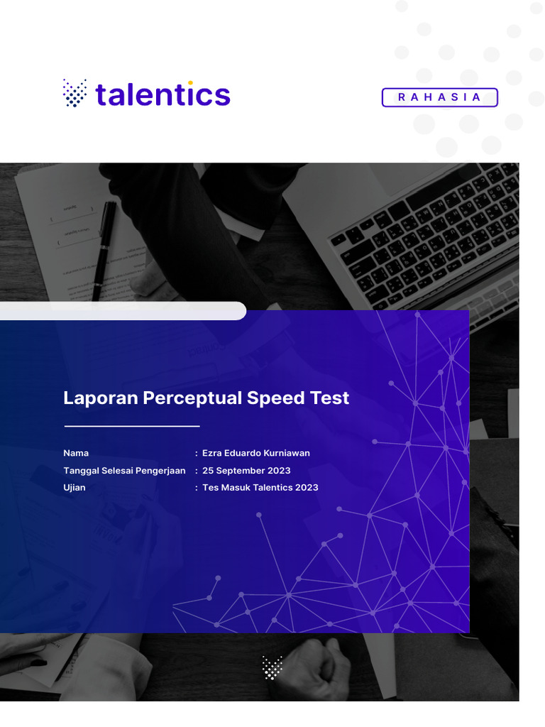 Laporan Hasil Tes Perceptual Speed 2021 | PDF