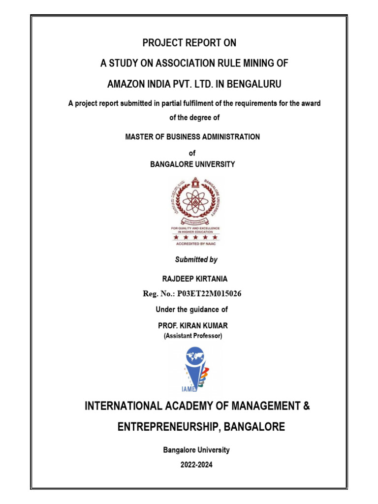 Association Rule Mining in Amazon India | PDF | Analytics | Predictive ...