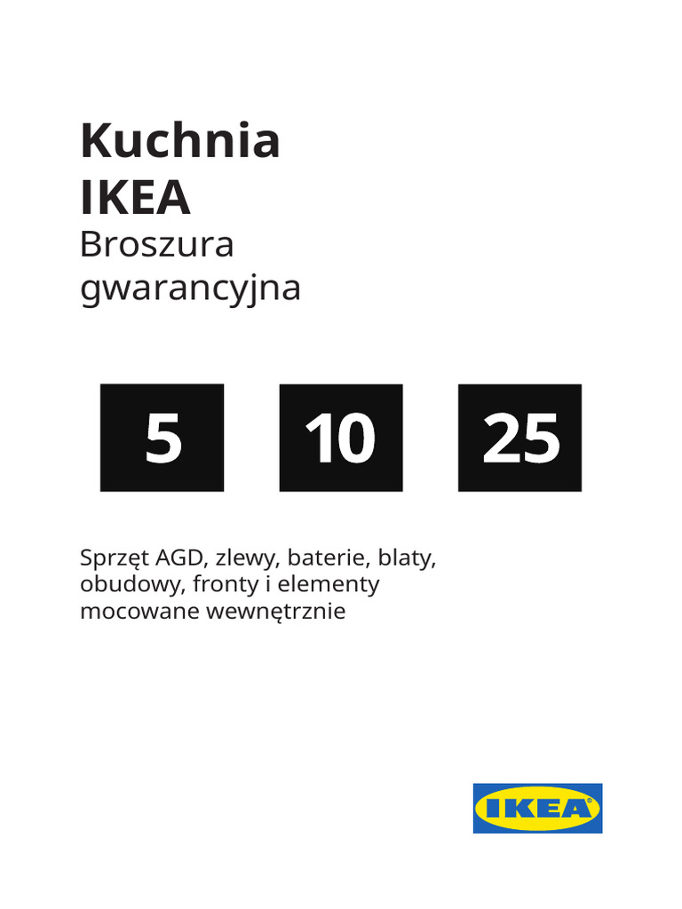 IKEA Kitchen METOD Guarantee Brochure A5 PL PL | PDF