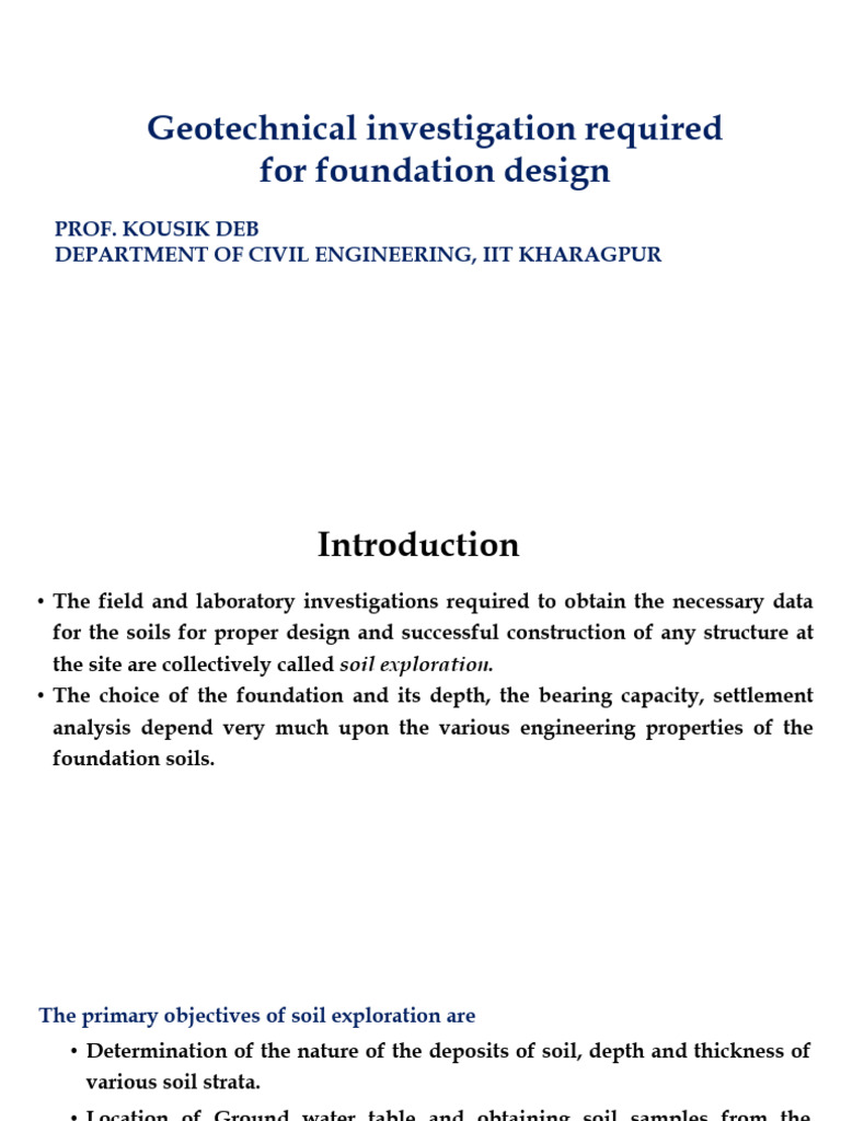 Geotechnical Investigation | PDF | Geotechnical Engineering