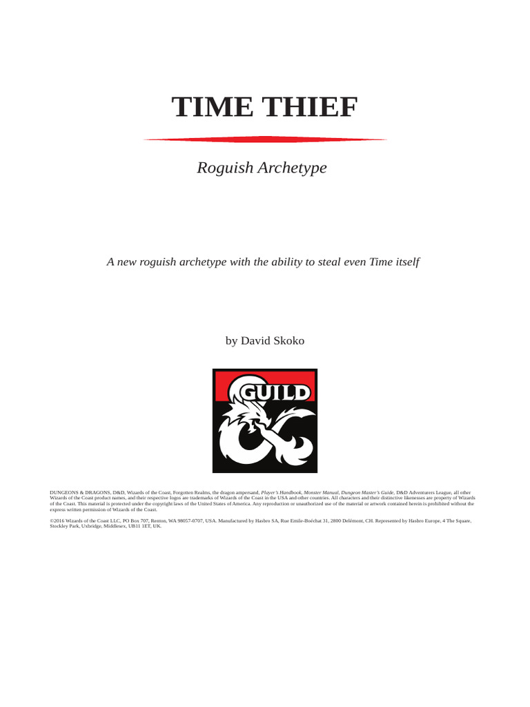 625320-Time Thief v1 | PDF