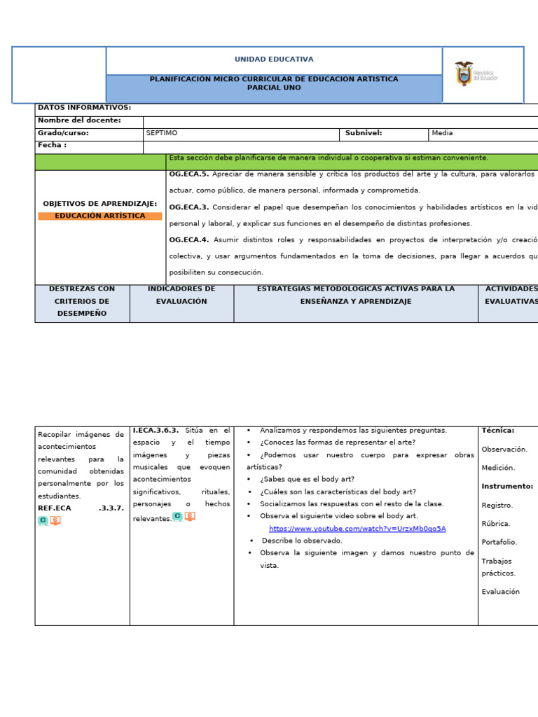 7mo - Eca - Micro - Pud | PDF | Evaluación | Aprendizaje