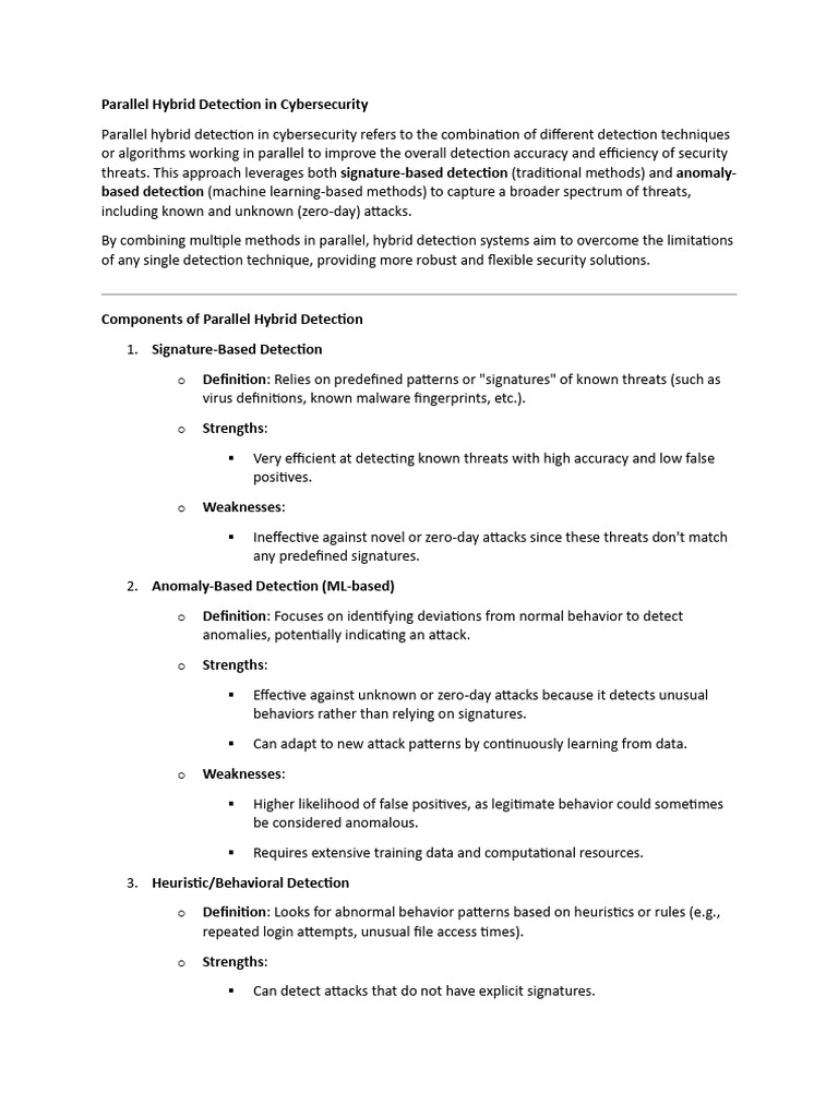 Parallel Hybrid Detection In Cybersecurity Pdf Computer Network Cluster Analysis