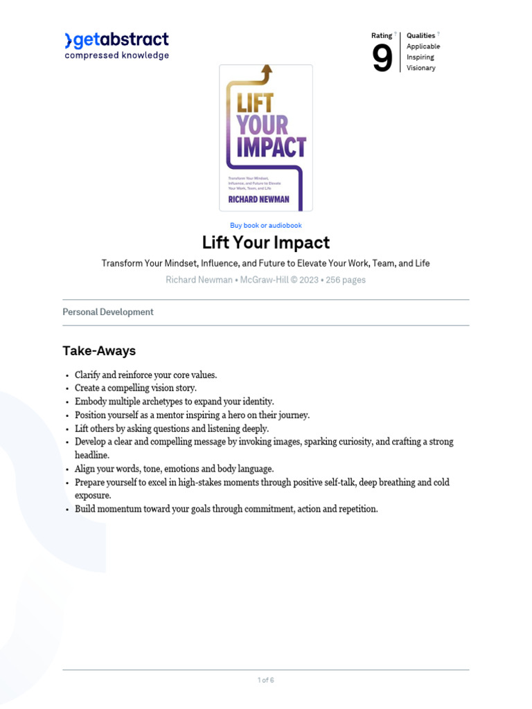 Lift Your Impact Newman en 47120 | PDF | Body Language | Breathing