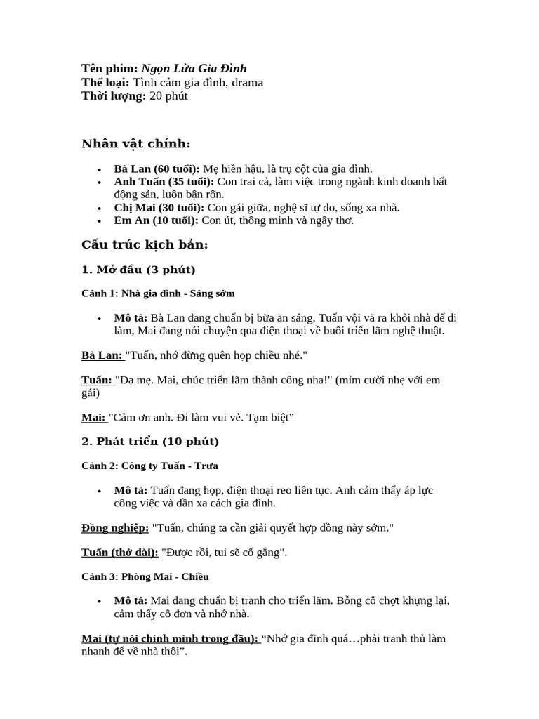 Kịch bản nhóm 2 | PDF