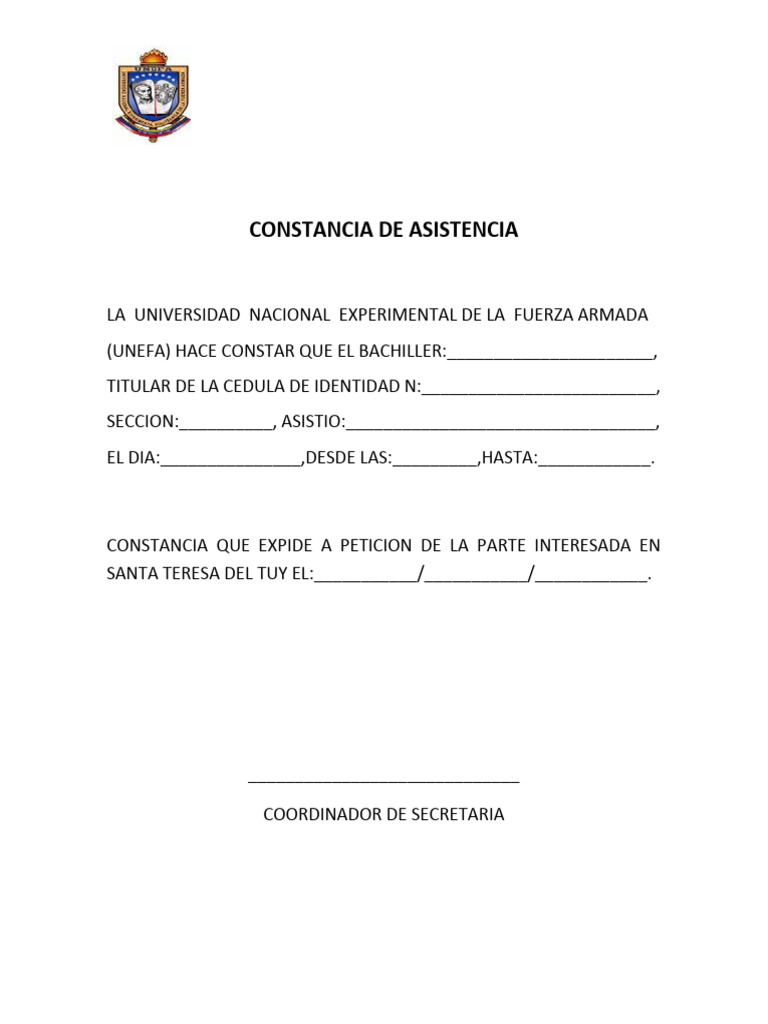 Constancia de Asistencia | PDF