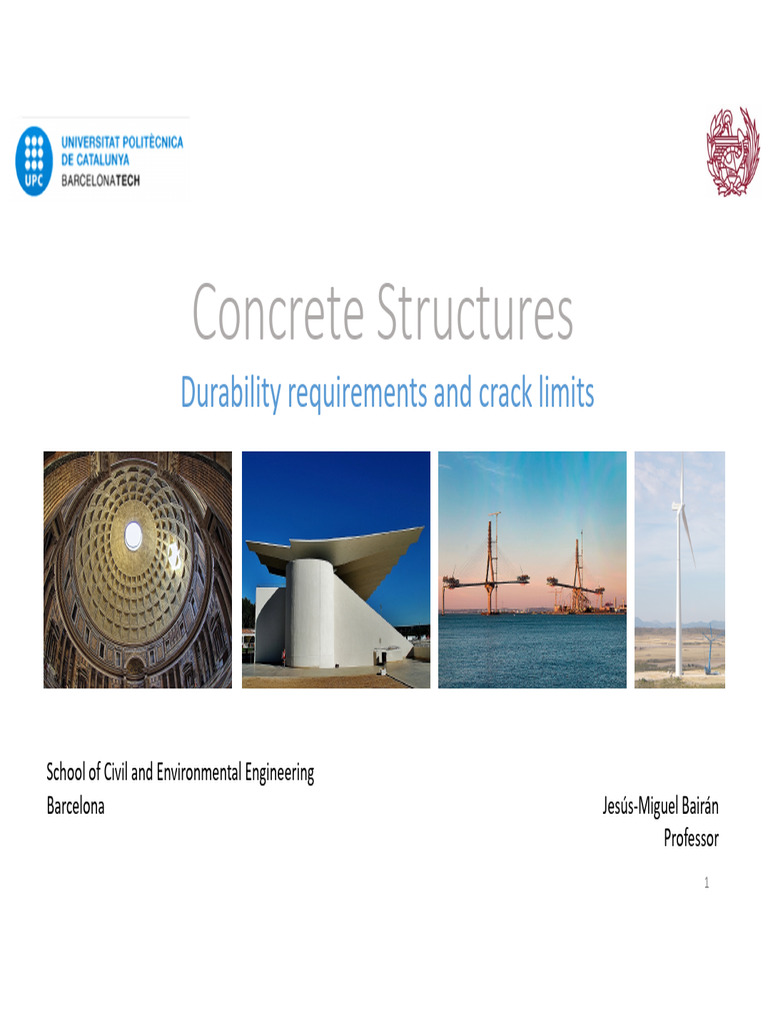 Durability Requirements and Crack Limits v2 | PDF | Prestressed ...