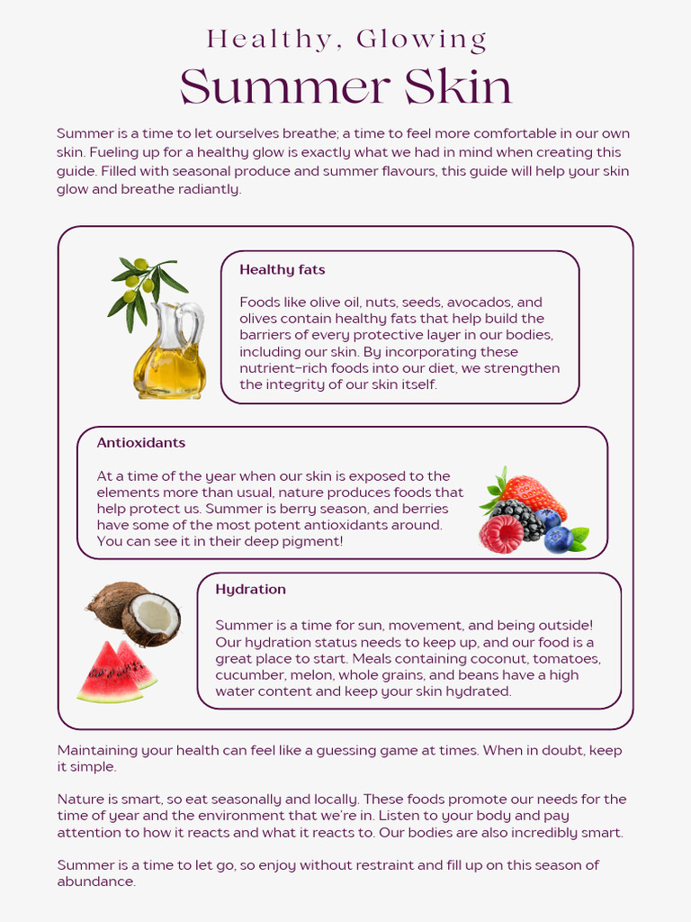 Glowing Summer Skin Guide | PDF