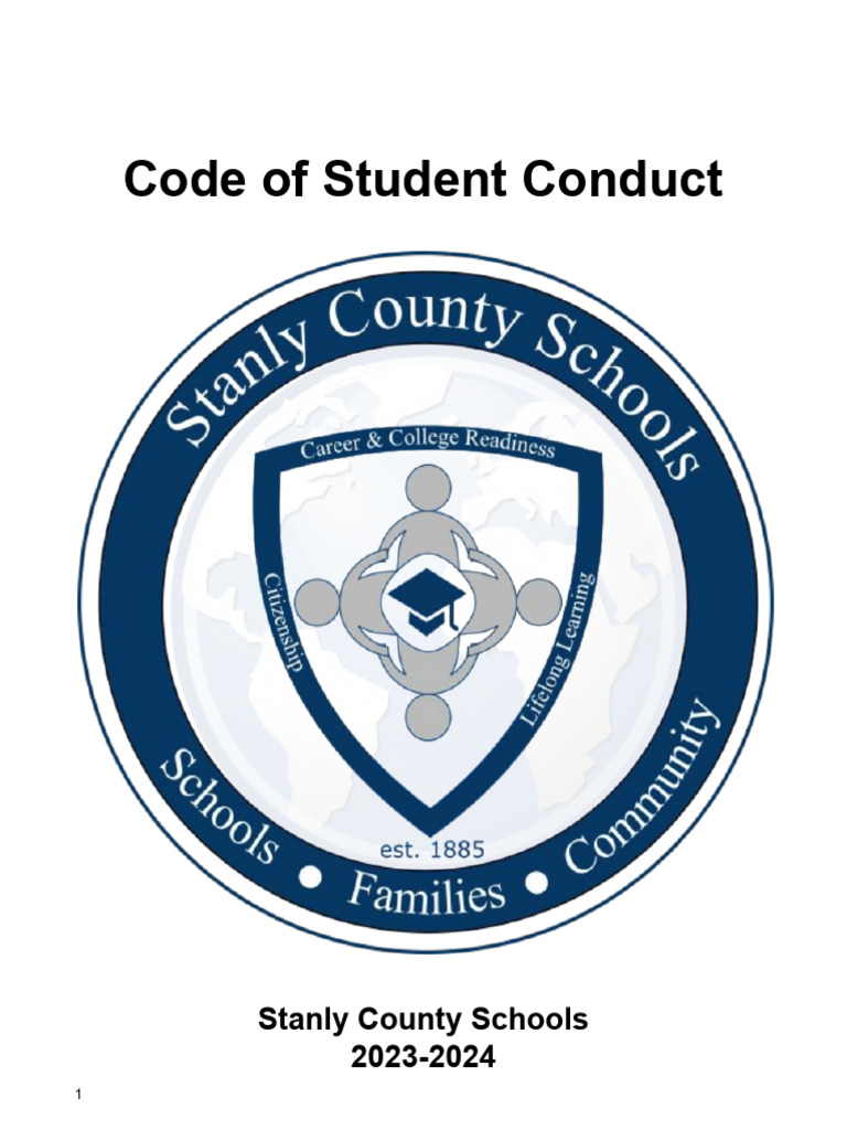 Stanly County Schools Student Conduct Code | PDF | Harassment | Bullying