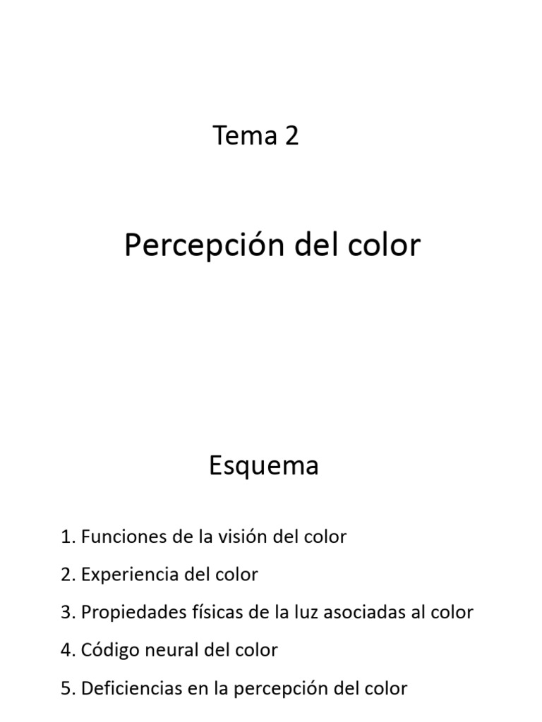 Percepcion Del Color | PDF | Color | Percepción visual