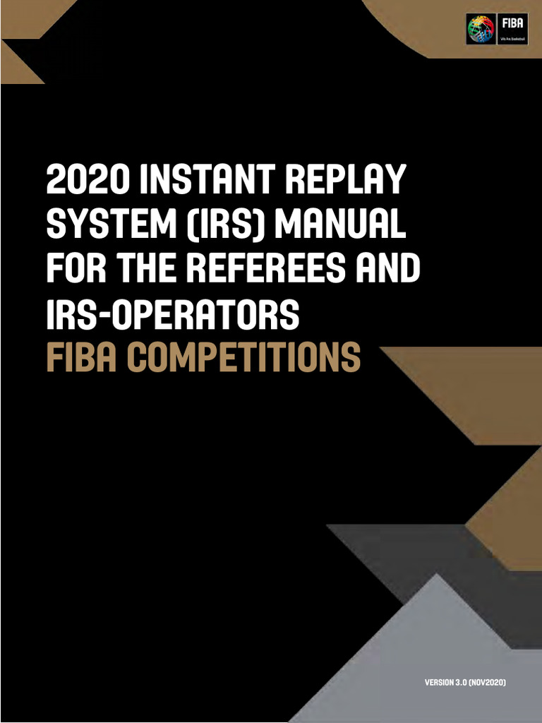 FIBA Instant Replay System Manual 2020 | PDF | Referee | Sports Rules And Regulations