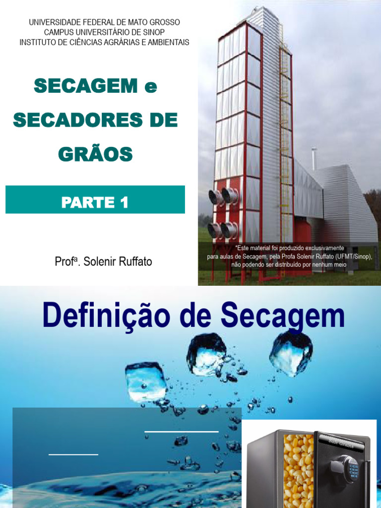 Secagem - Secadores - 2024 | PDF | Calor | Umidade