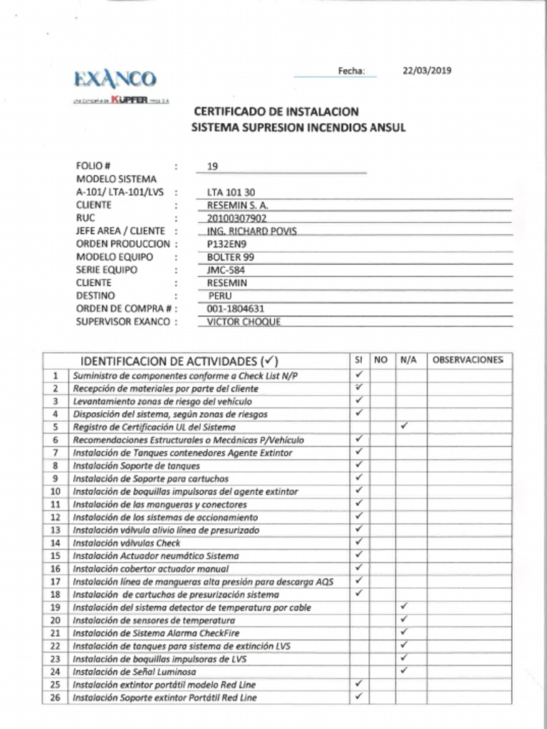 Sistema Ansul Bolter 99 P132en9 | PDF