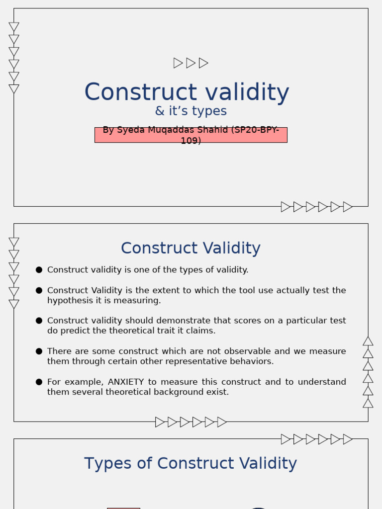 Understanding Construct Validity Types | PDF | Self-Improvement