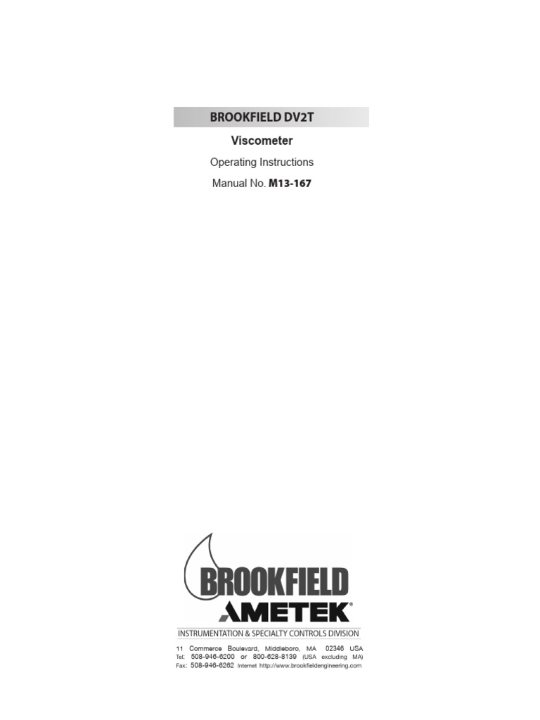 Brookfield DVDT Viscometer User Manual | PDF | Computer File | Icon ...