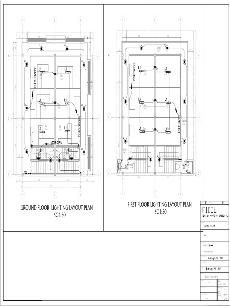 Ground Floor Lighting Layout Plan SC 1:50 First Floor Lighting Layout Plan SC 1:50 | PDF