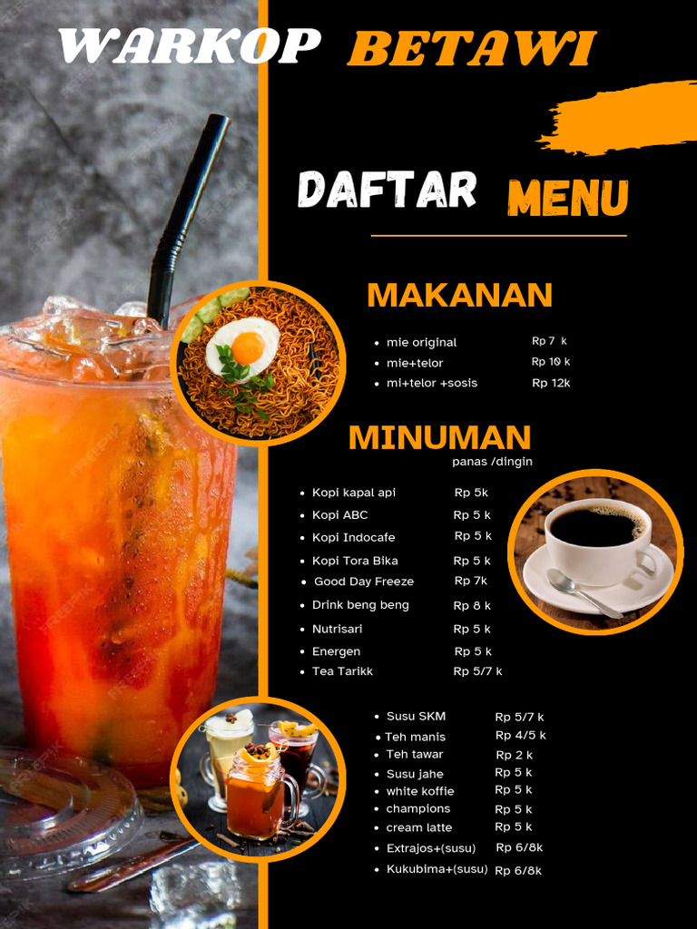 Menu Makanan dan Minuman Terjangkau | PDF