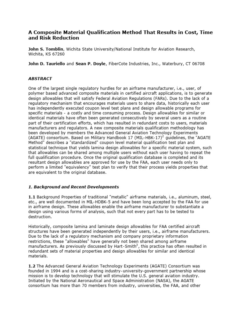 AComposite Material Qualification Method | PDF | Normal Distribution ...