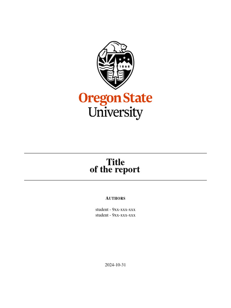 OSU Report Template | PDF