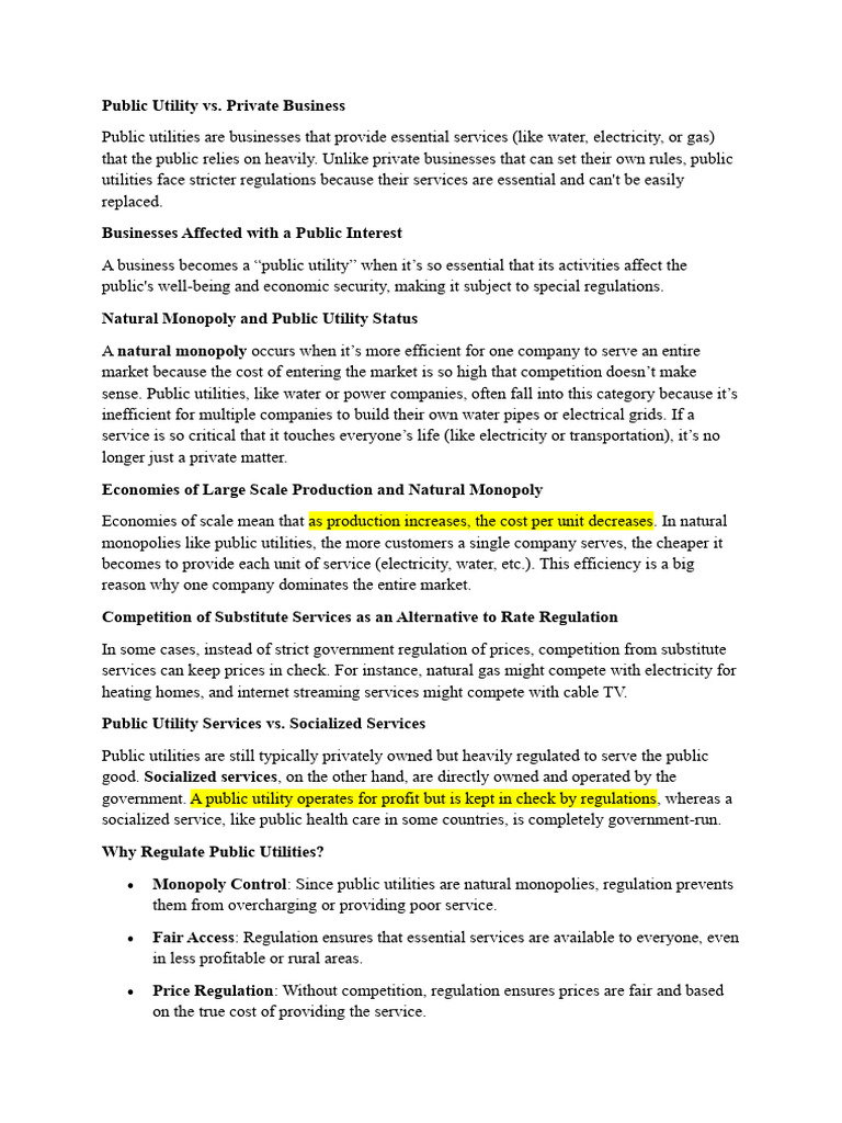 Public Utility | PDF | Economics | Welfare Economics