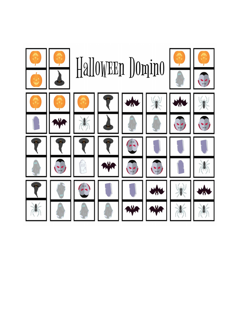 Printable Halloween Dominos Kid Version | PDF