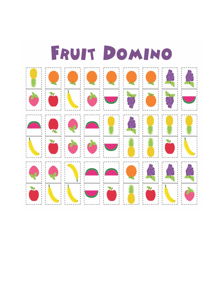 Free Printable Dominoes For Kids | PDF