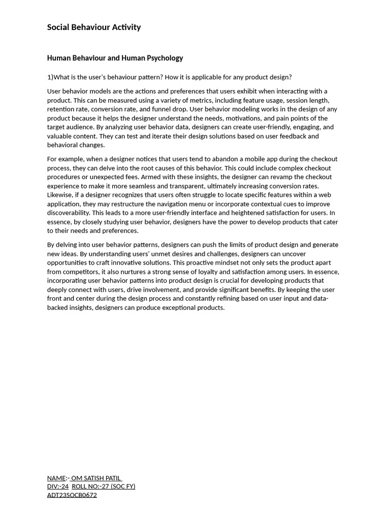 Human Behaviour and Human Psychology | PDF | Extraversion And Introversion | Usability