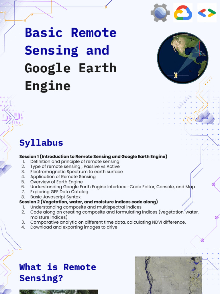 Basic Remote Sensing and Earth Engine Courses V2 | PDF | Infrared ...