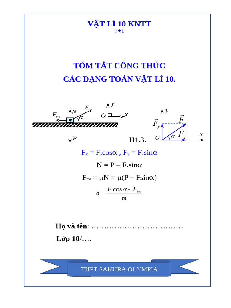 Vat Li 10 Ket Noi Tong Hop Cong Thuc CA Nam | PDF