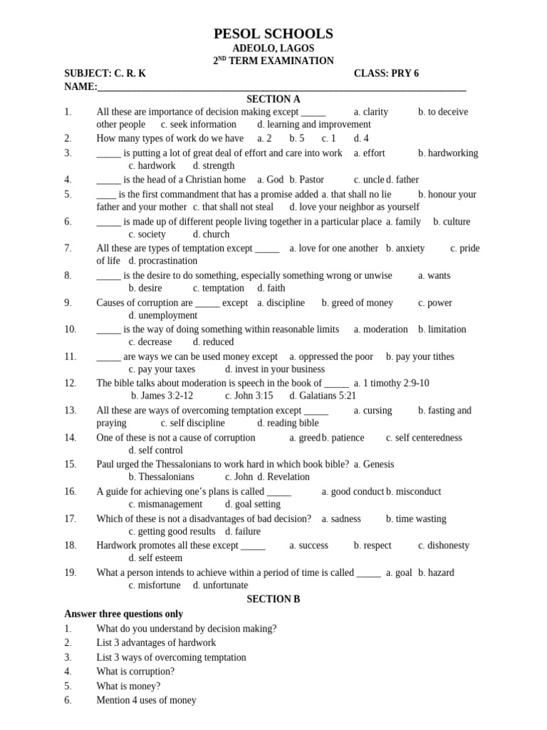 Pesol School1 | PDF | Religious Belief And Doctrine