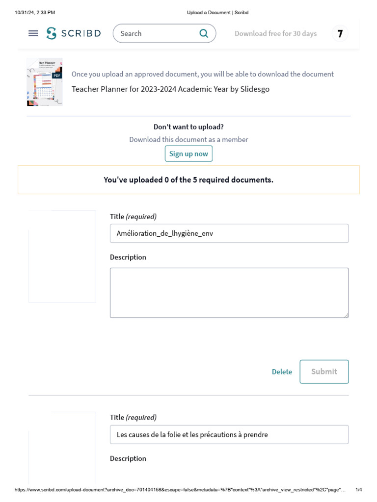 Upload A Document - Scribd | PDF | Scribd | Internet