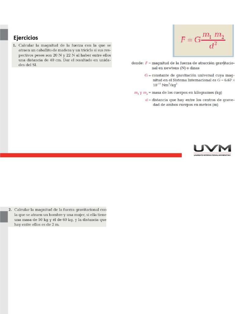 S14 Ejercicios Ley de La Gravitación Unviersal | PDF
