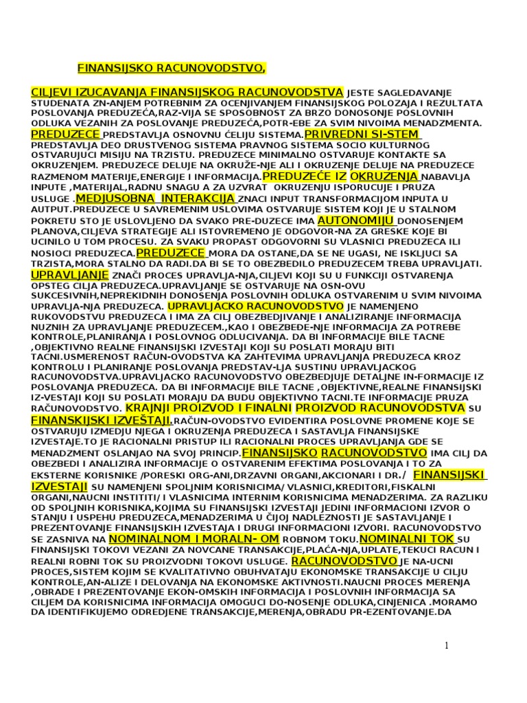 Finansijsko Racunovodstvo | PDF