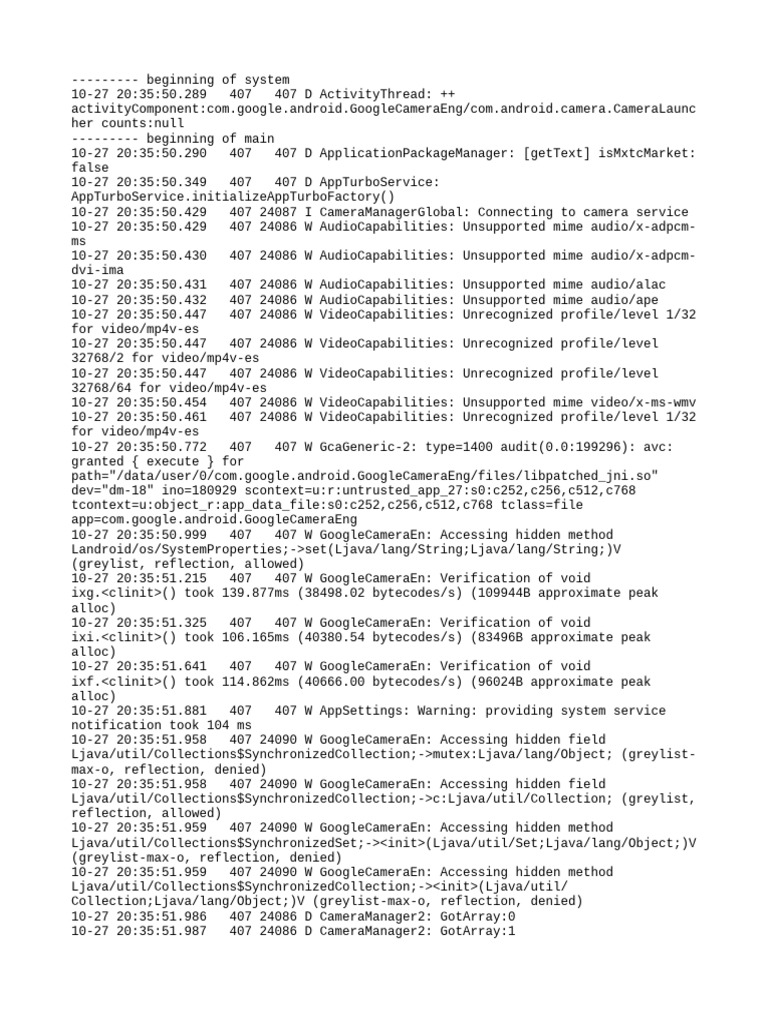 Infinix X6816 Camera Initialization Logs | PDF | Computer Science | Computing Platforms