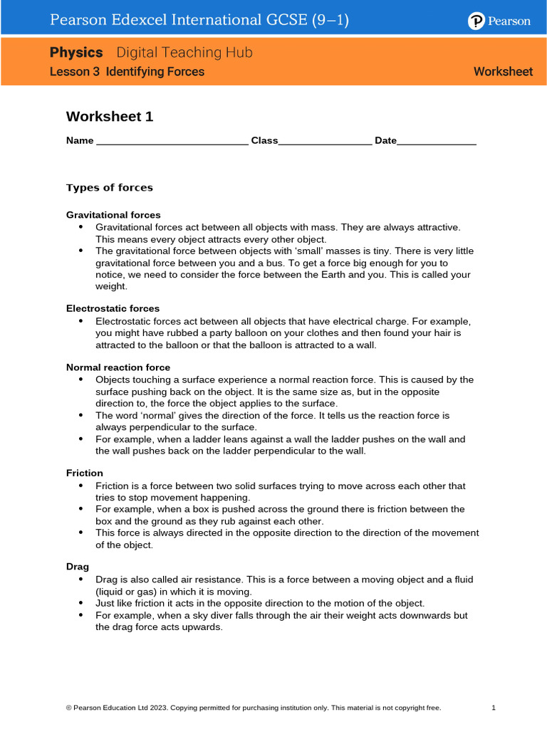 Types of Forces Explained for Students | PDF | Force | Buoyancy