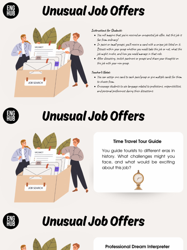 Unusual Job Offer Discussion Guide | PDF | Art