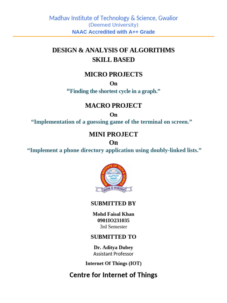 Faisal Daa Mini Micro Macro Project | PDF | Vertex (Graph Theory) | Computing