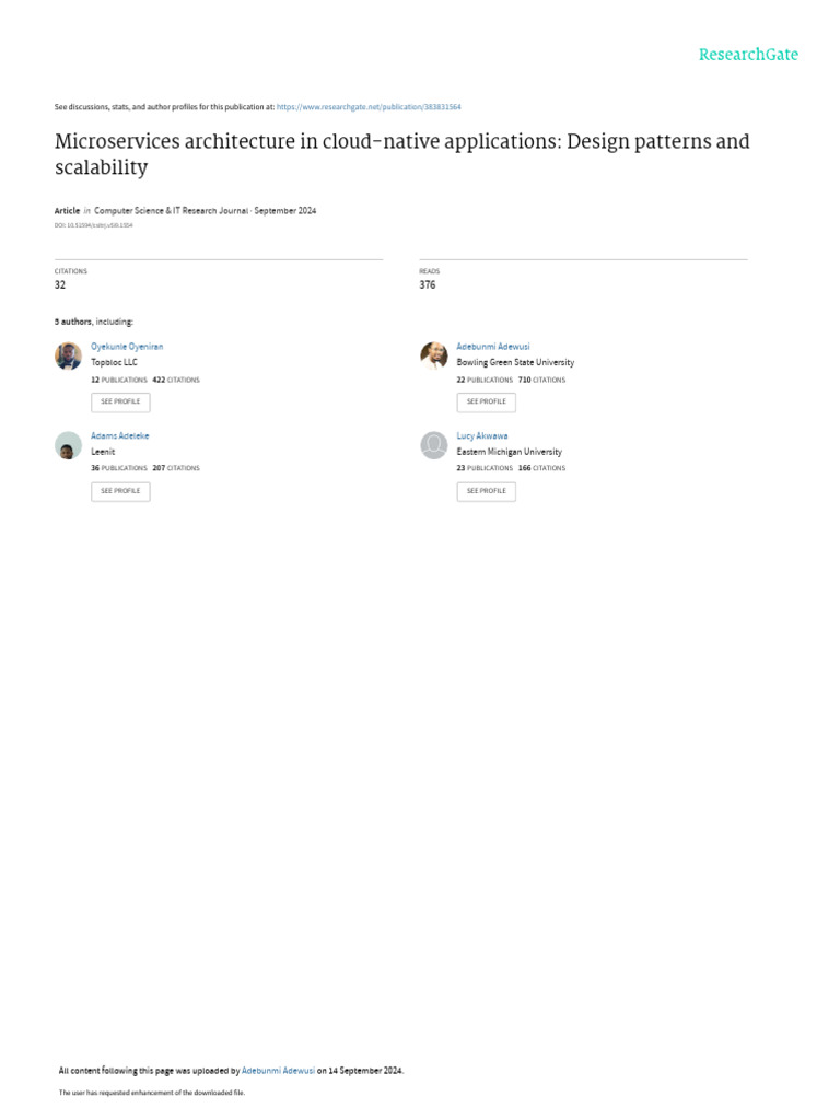 Microservices in Cloud Apps: Design & Scalability | PDF | Database ...