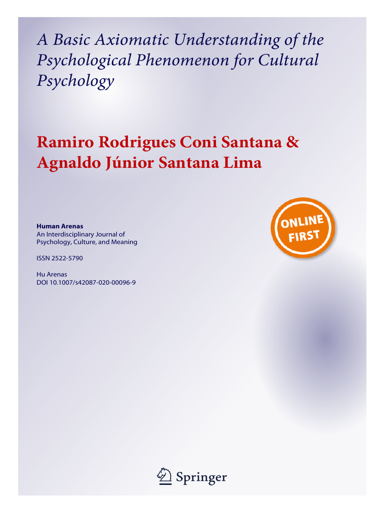 A Basic Axiomatic Understand - Authors Final Version | PDF | System | Methodology