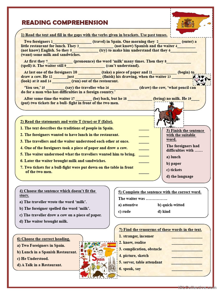 Reading Comprehension - Two Foreigners | PDF | Waiting Staff | Syntax