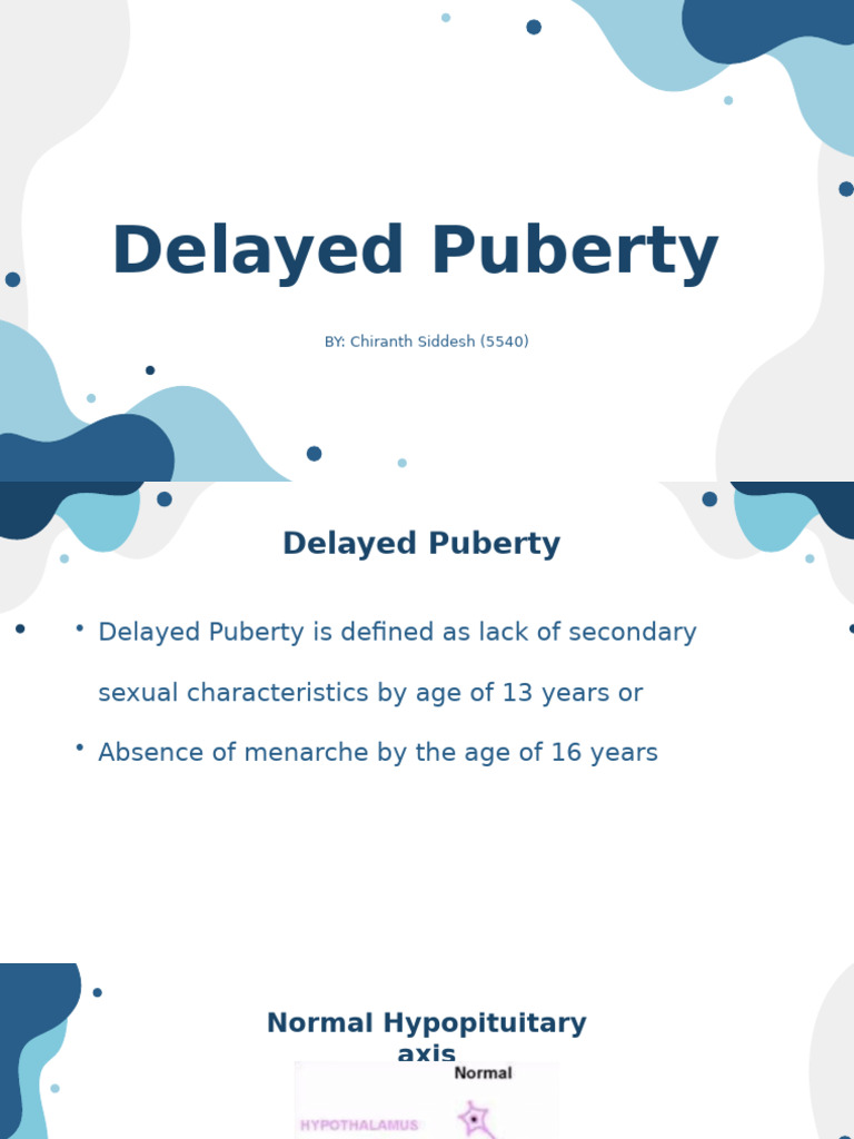 Delayed Puberty | PDF | Puberty | Luteinizing Hormone