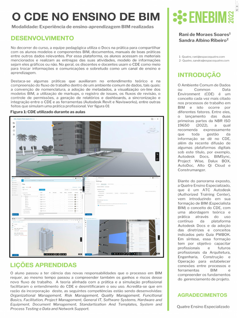 Vista Do O CDE No Ensino de BIM | PDF