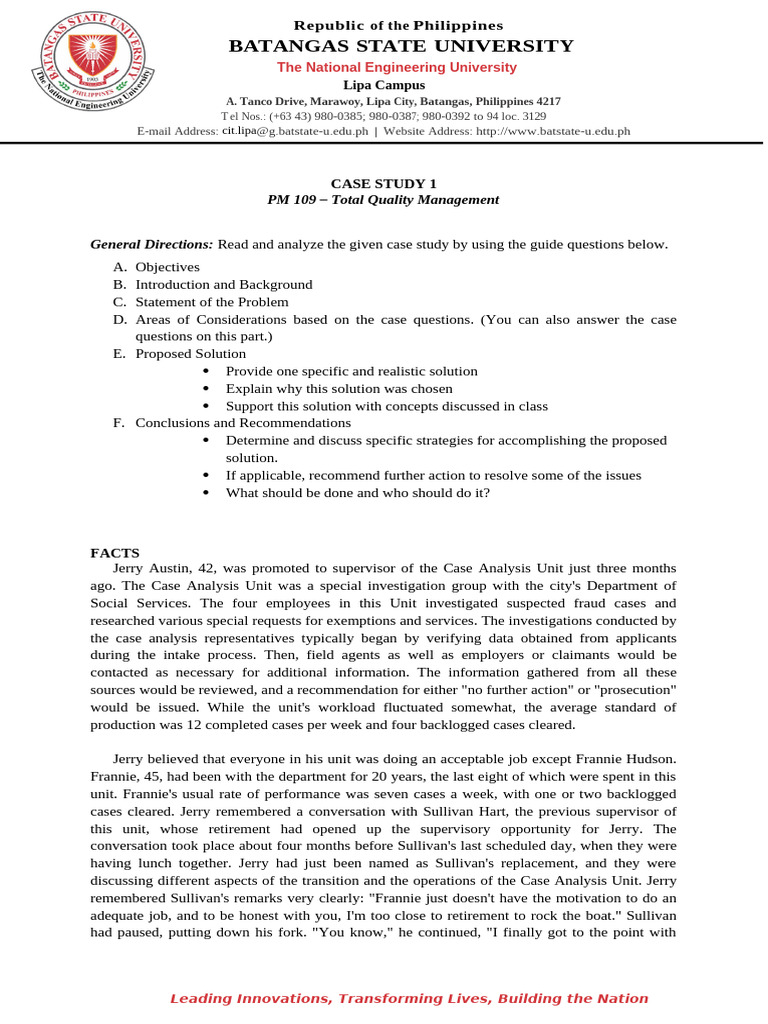 Case Analysis 1 | PDF | Performance Appraisal