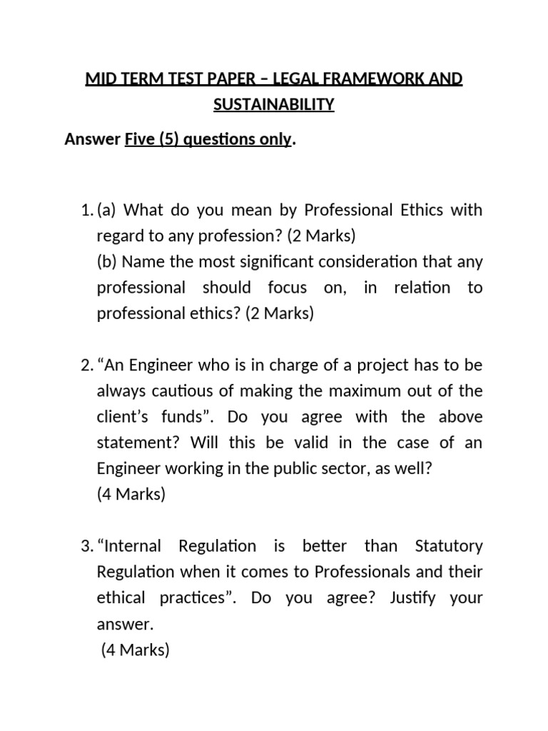 Mid Term Test Paper.2021 | PDF | Intellectual Property | Property