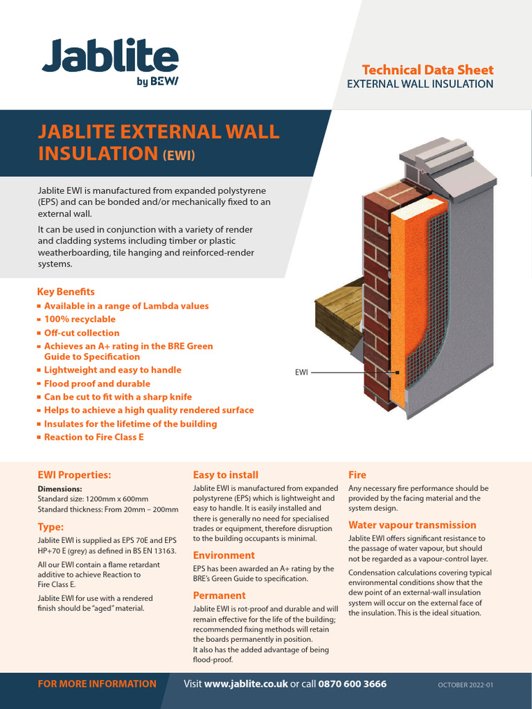 External-Wall-Insulation_datasheet | PDF | Thermal Insulation ...