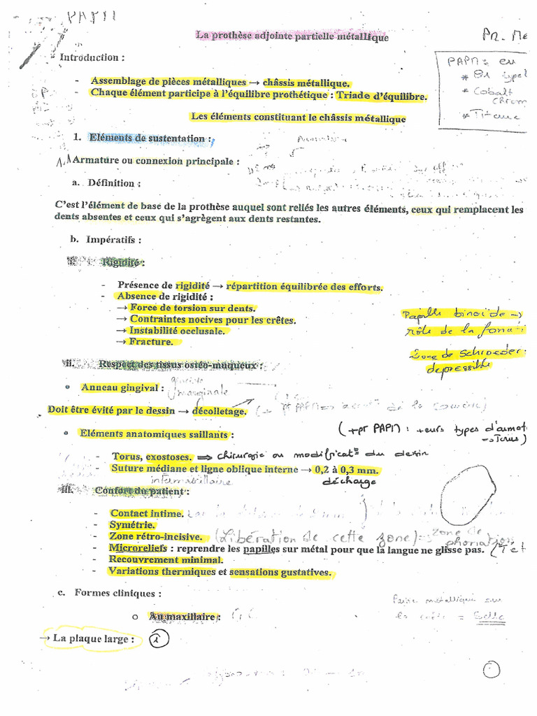 La Prothese Adjointe Partielle Metallique | PDF