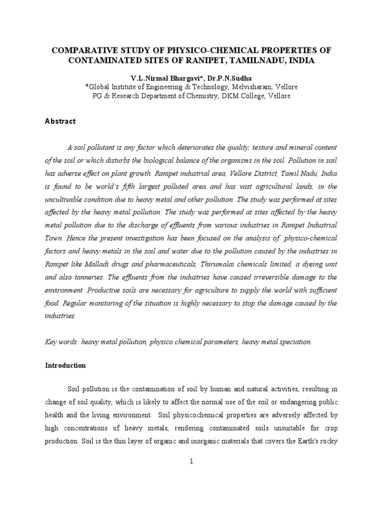 Soil Paper | PDF | Soil | Wastewater