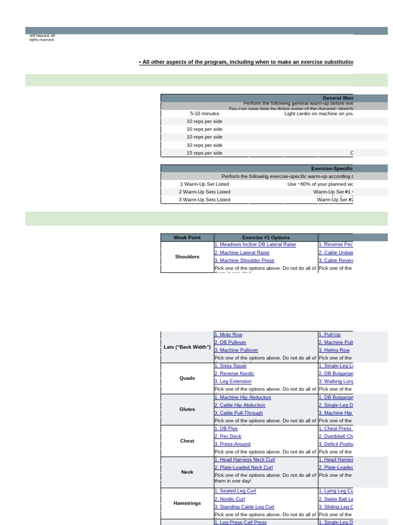 Pure Bodybuilding Phase 2 - PPL Sheet | PDF | Musculoskeletal System | Weight Training